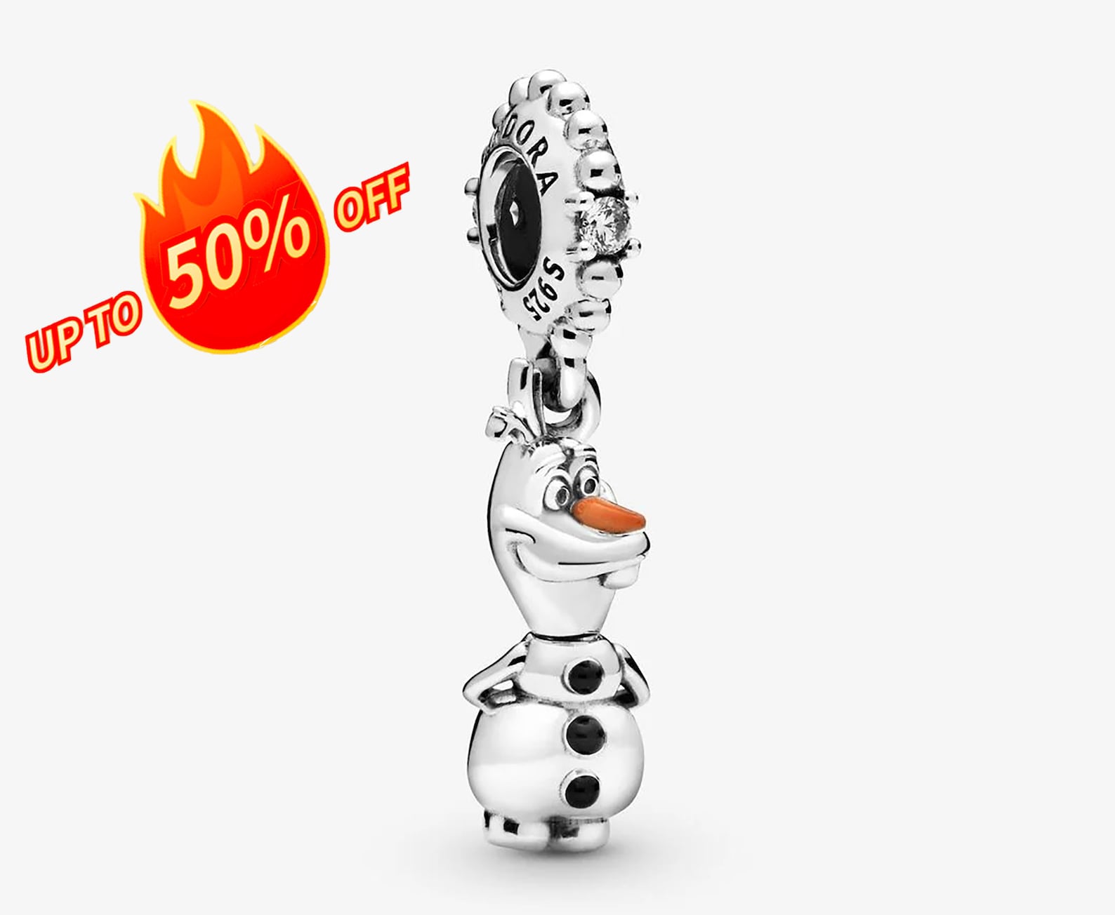 Silver Pandora Charm Disney Frozen Olaf Dangle Charm for | Etsy