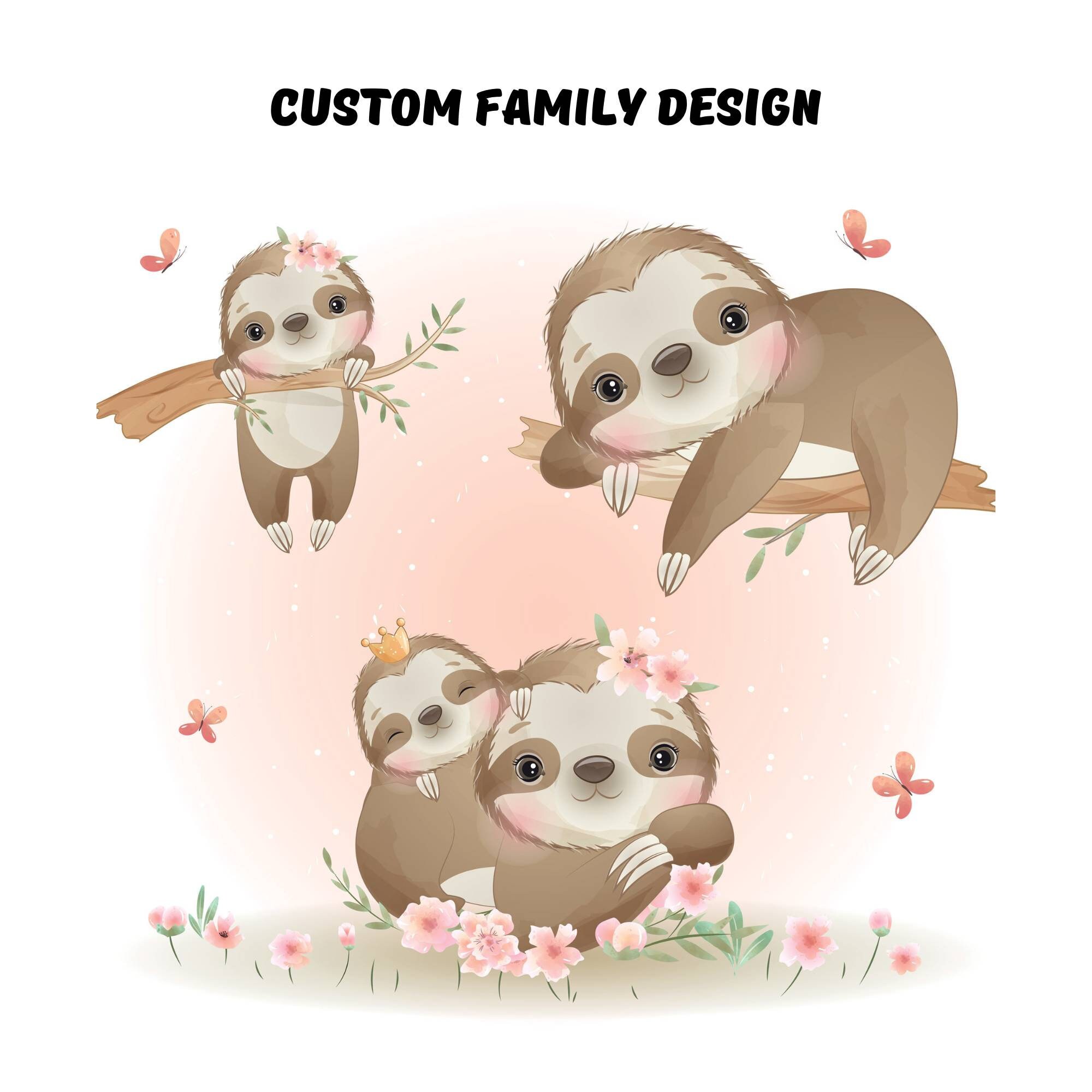 Sloth Baby Fabric Panel for Quilt, Sloth Pillow Case Fabric, Sloth ...