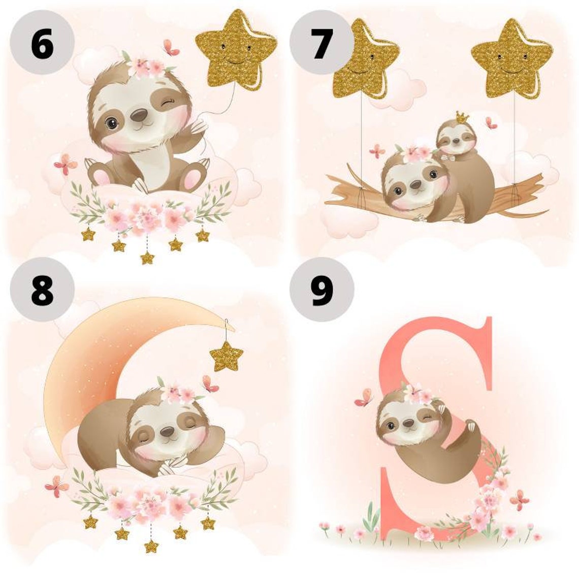 Sloth Baby Fabric Panel for Quilt Sloth Pillow Case Fabric - Etsy