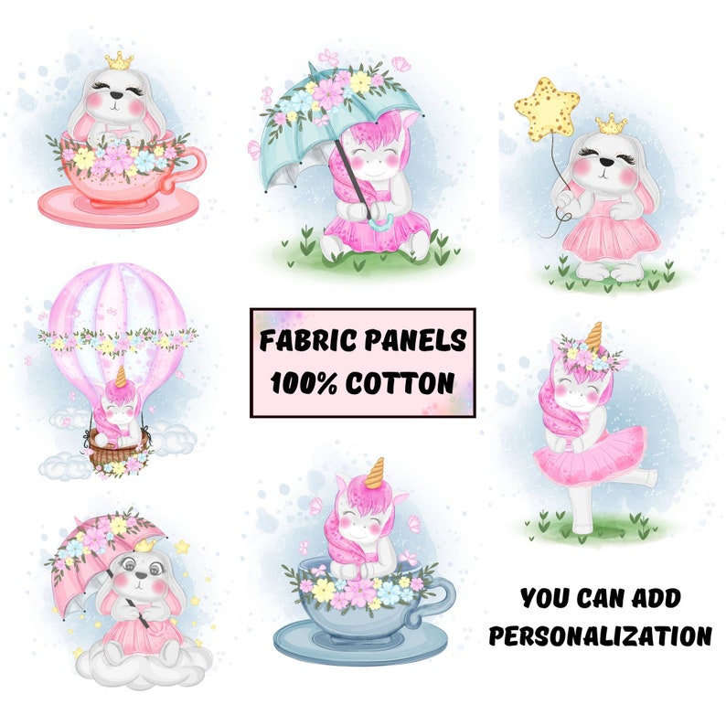 Baby Girl Fabric Panels for Quilting, Baby Quilt Panel for Girl Blanket ...