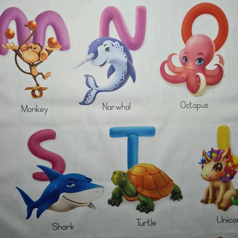 Abc Fabric Panels for Baby Quilts, Baby Fabric Panels for Quilting ...