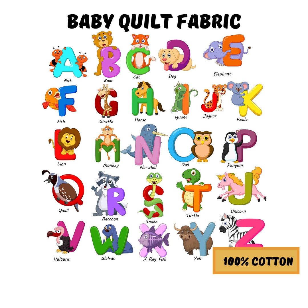 Abc Fabric Panels for Baby Quilts, Baby Fabric Panels for Quilting ...