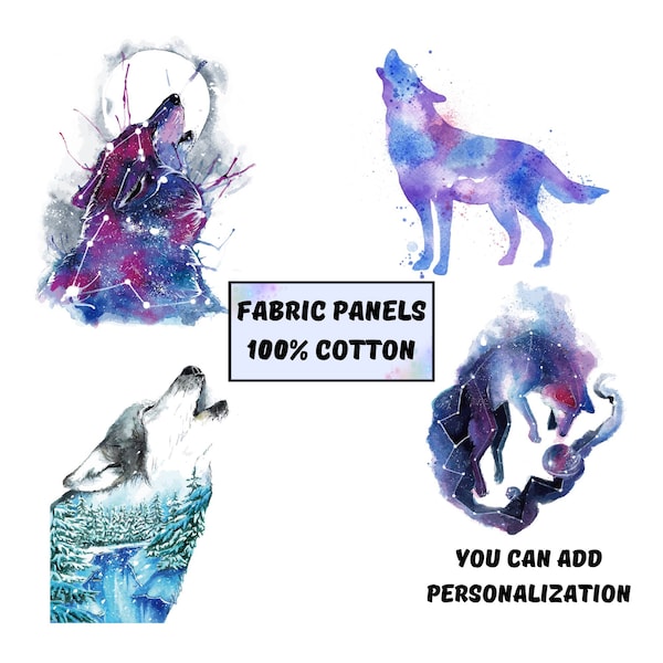 Wolf Fabric Panel - Etsy