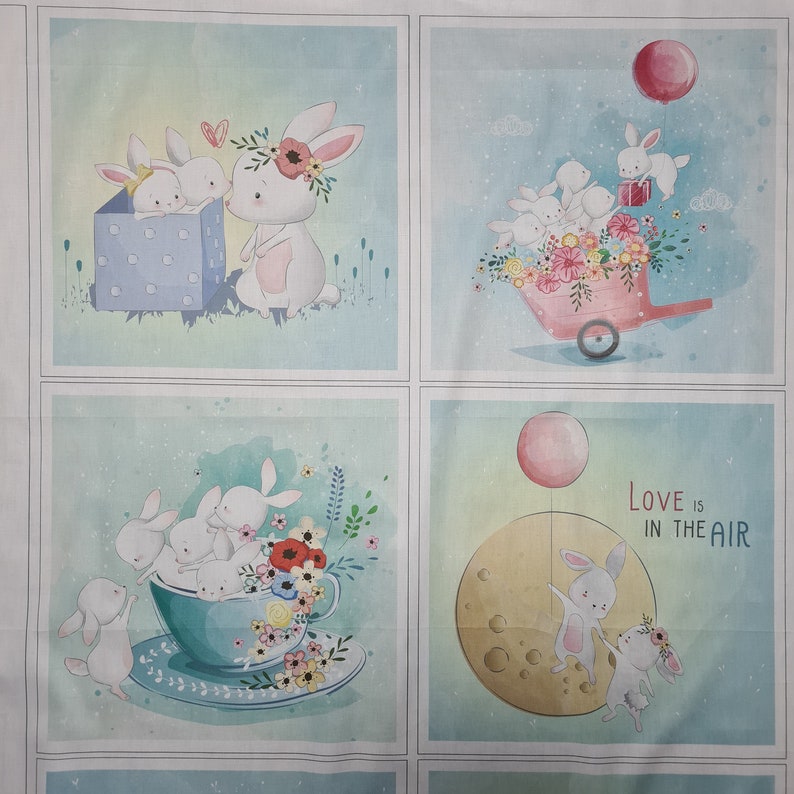 Baby Quilt Panel for Girl, Fabric Panel for Baby Quilt, Child Fabric ...