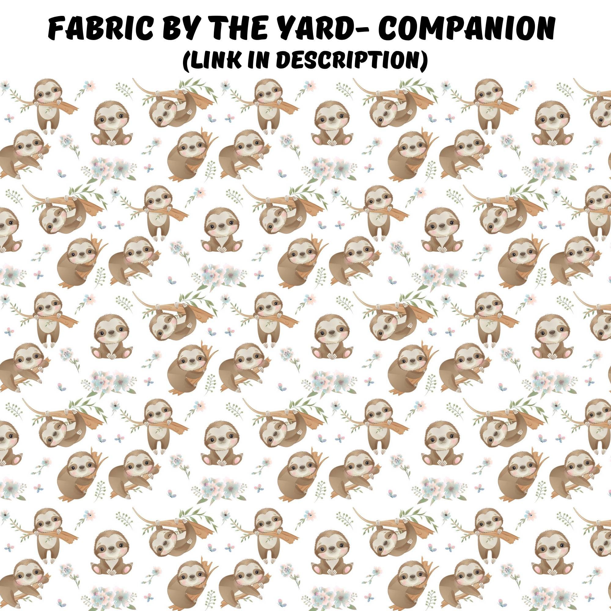 Sloth Baby Quilt Fabric Panels, Sloth Fabric Bundle, Sloth Nursery ...