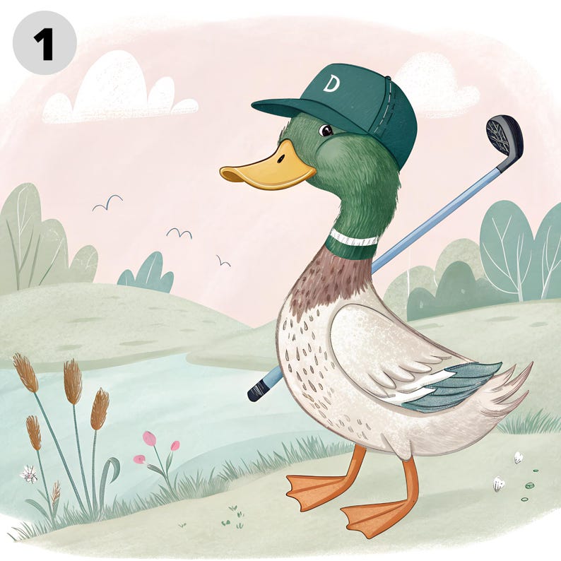 Juvenile Mallard Duck Fabric Panels for Quilting, Duck Lover Gift ...