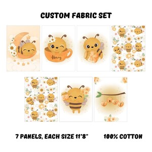 Cute Bee Fabric Panel for Quilting, Baby Girl Quilt Panel Fabric Bundle ...
