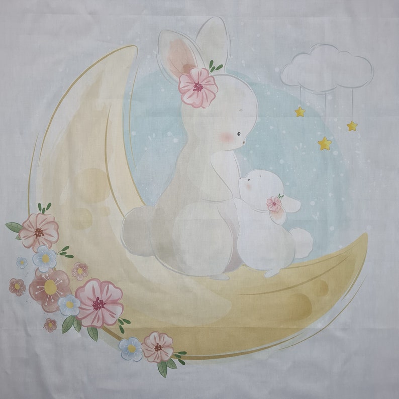 Baby Quilt Panel for Girl, Fabric Panel for Baby Quilt, Child Fabric ...
