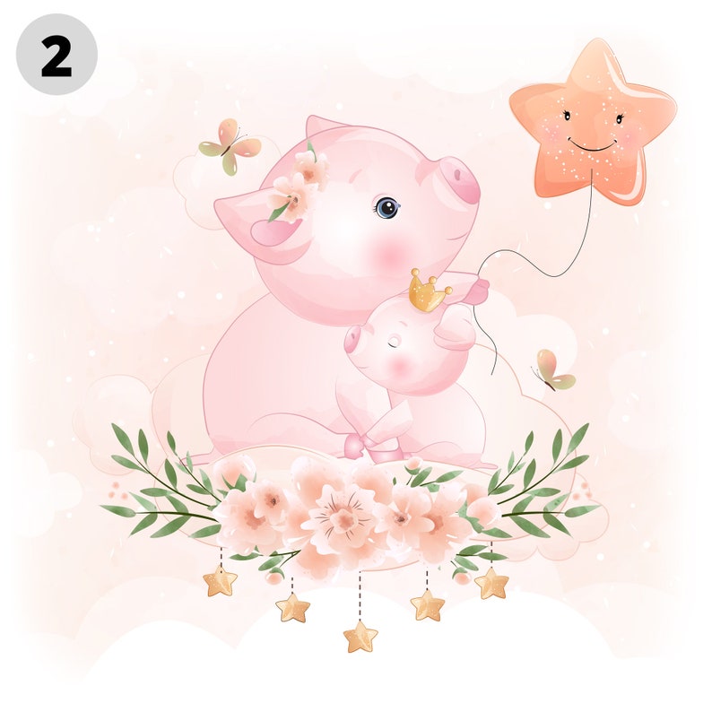 Pig Fabric Panel for Baby Quilts Cute Pig Decor Farm Animal - Etsy