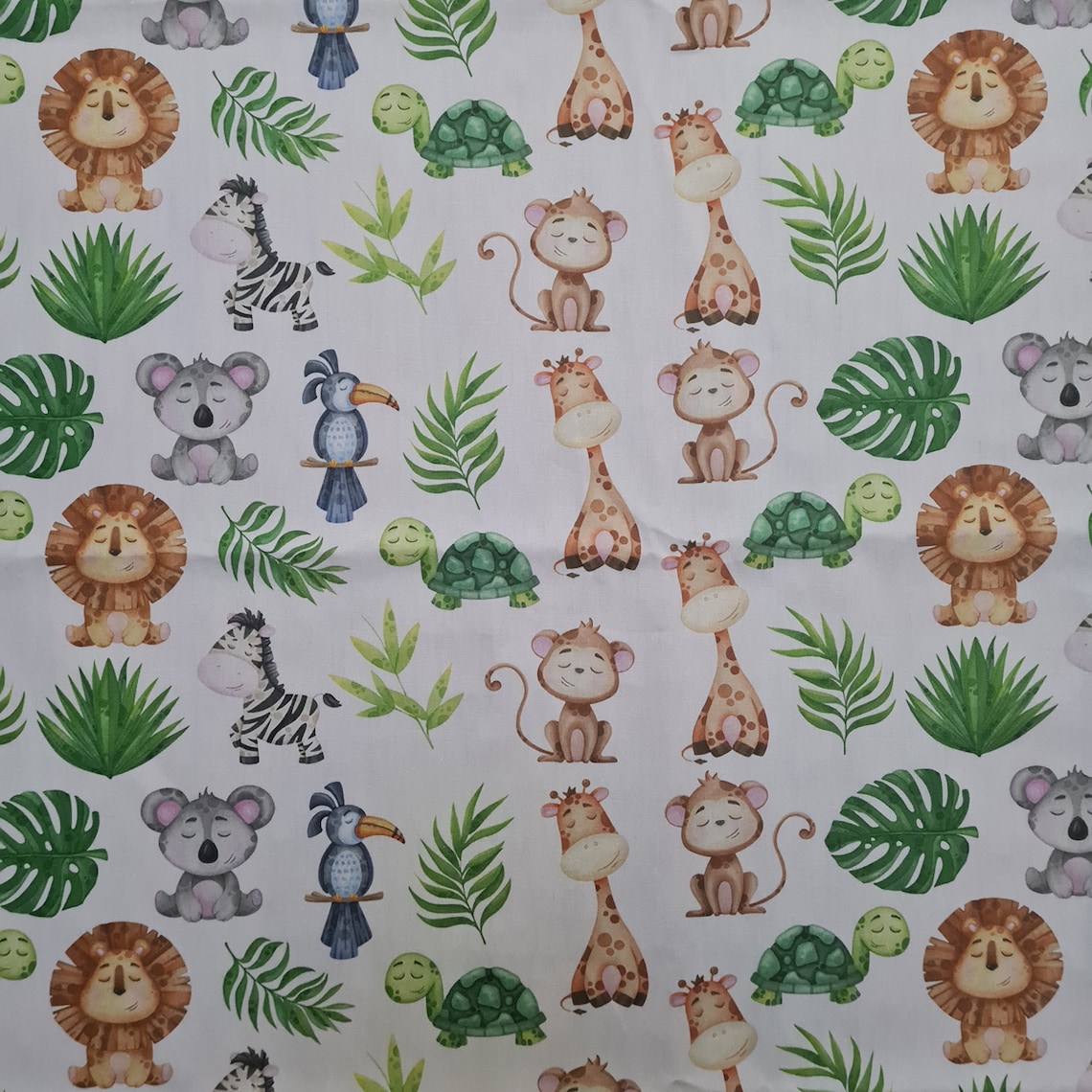 Animal Fabric by the Yard Safari Animals Fabric Panels for - Etsy