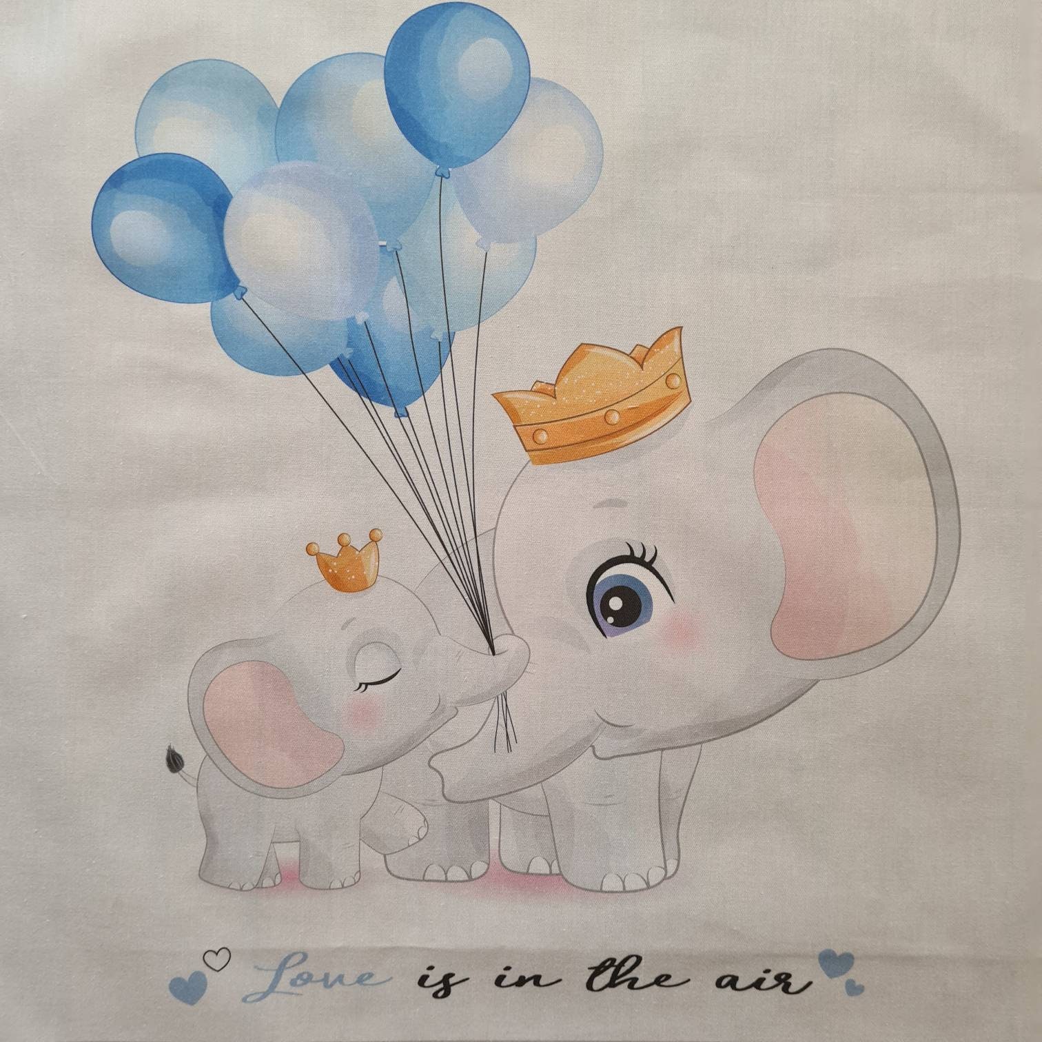 Cute Elephant Fabric Panels for Baby Quilts Elephant Print | Etsy