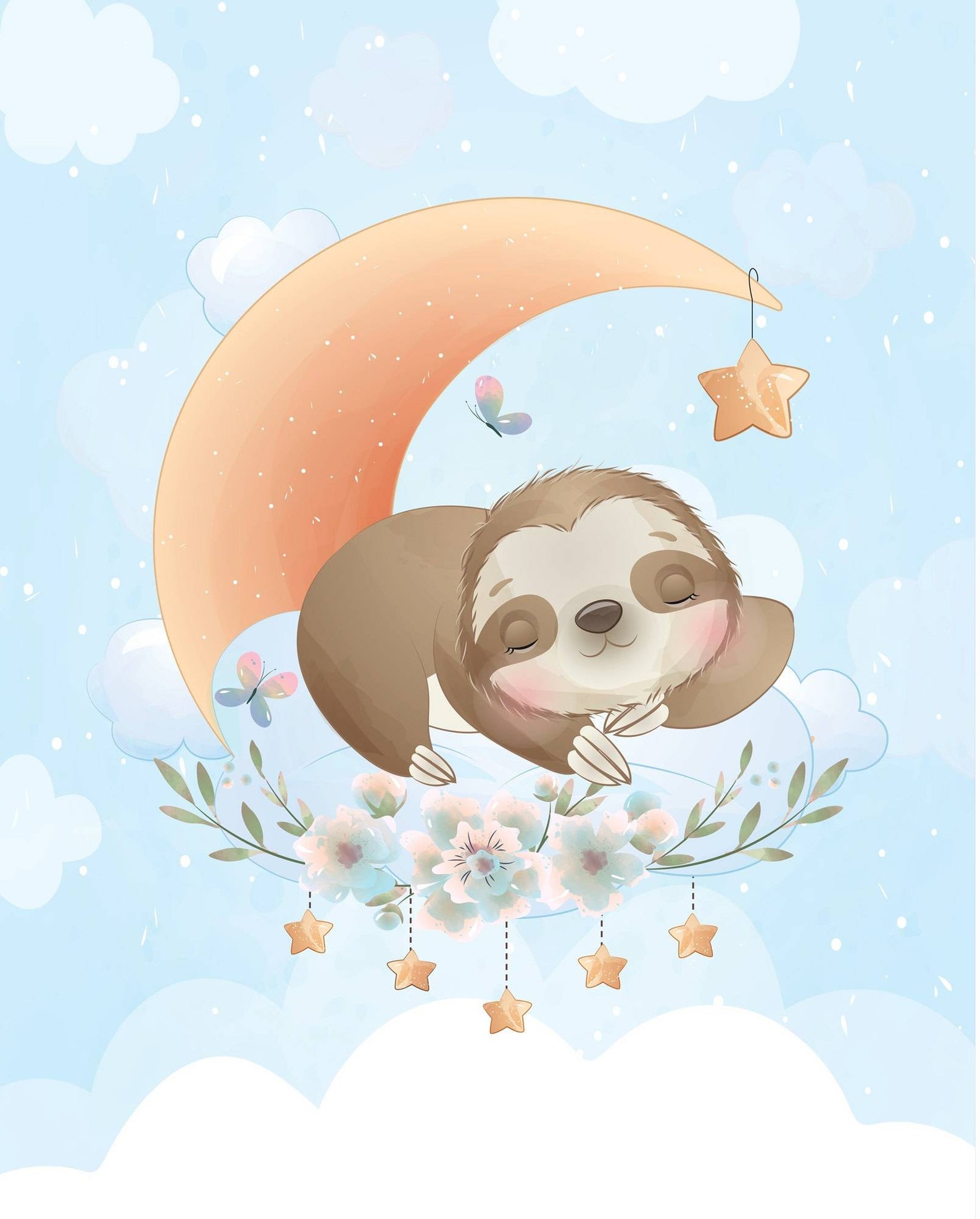 Sloth Baby Quilt Fabric Panels Sloth Fabric Bundle Sloth - Etsy