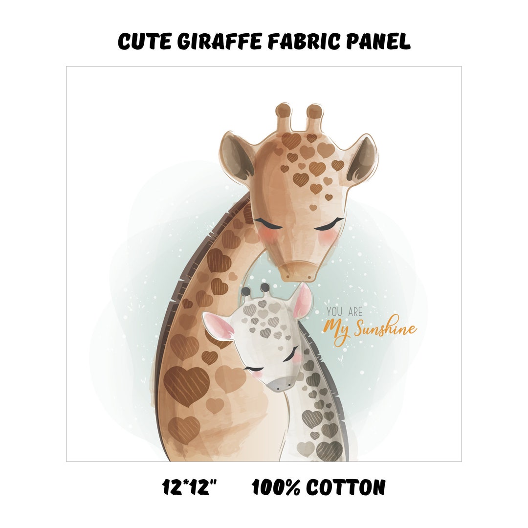 Giraffe Fabric Panels for Quilting Animal Print Fabric for - Etsy
