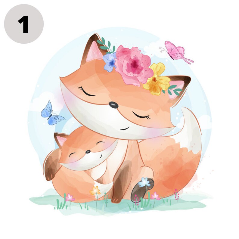 Baby Fox Fabric Panels for Quilts Cute Fox Fabric for - Etsy