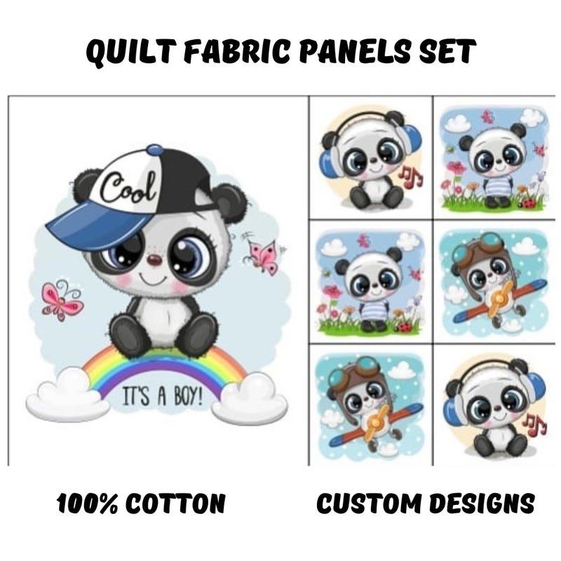 Panda Fabric - Etsy UK