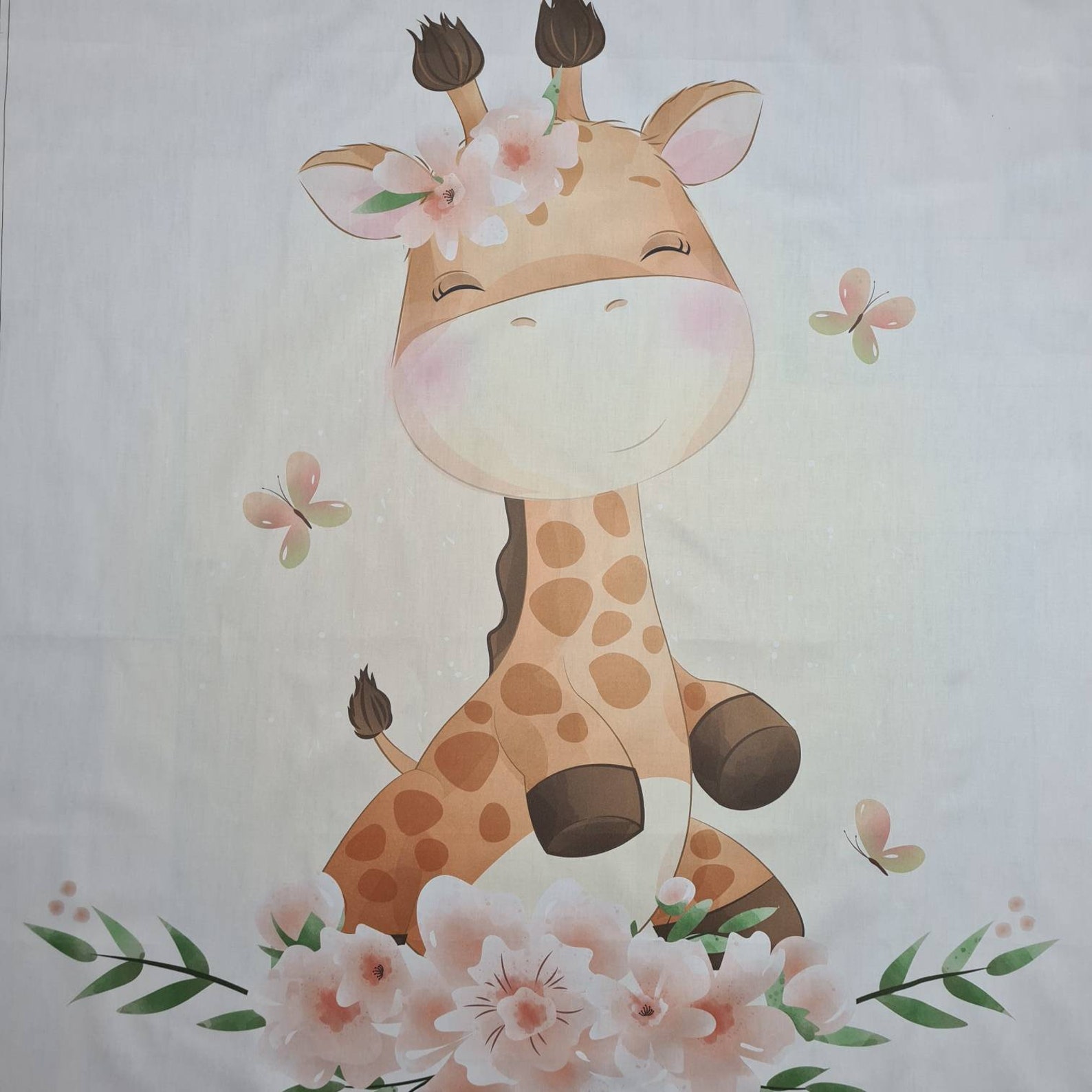Giraffe Fabric Panels for Quilting Cute Animal Print Baby | Etsy