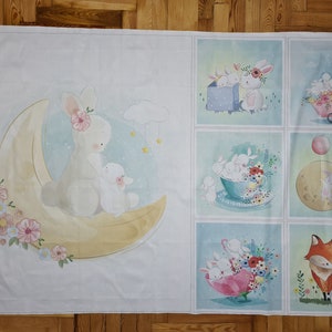 Baby Quilt Panel for Girl, Fabric Panel for Baby Quilt, Child Fabric ...