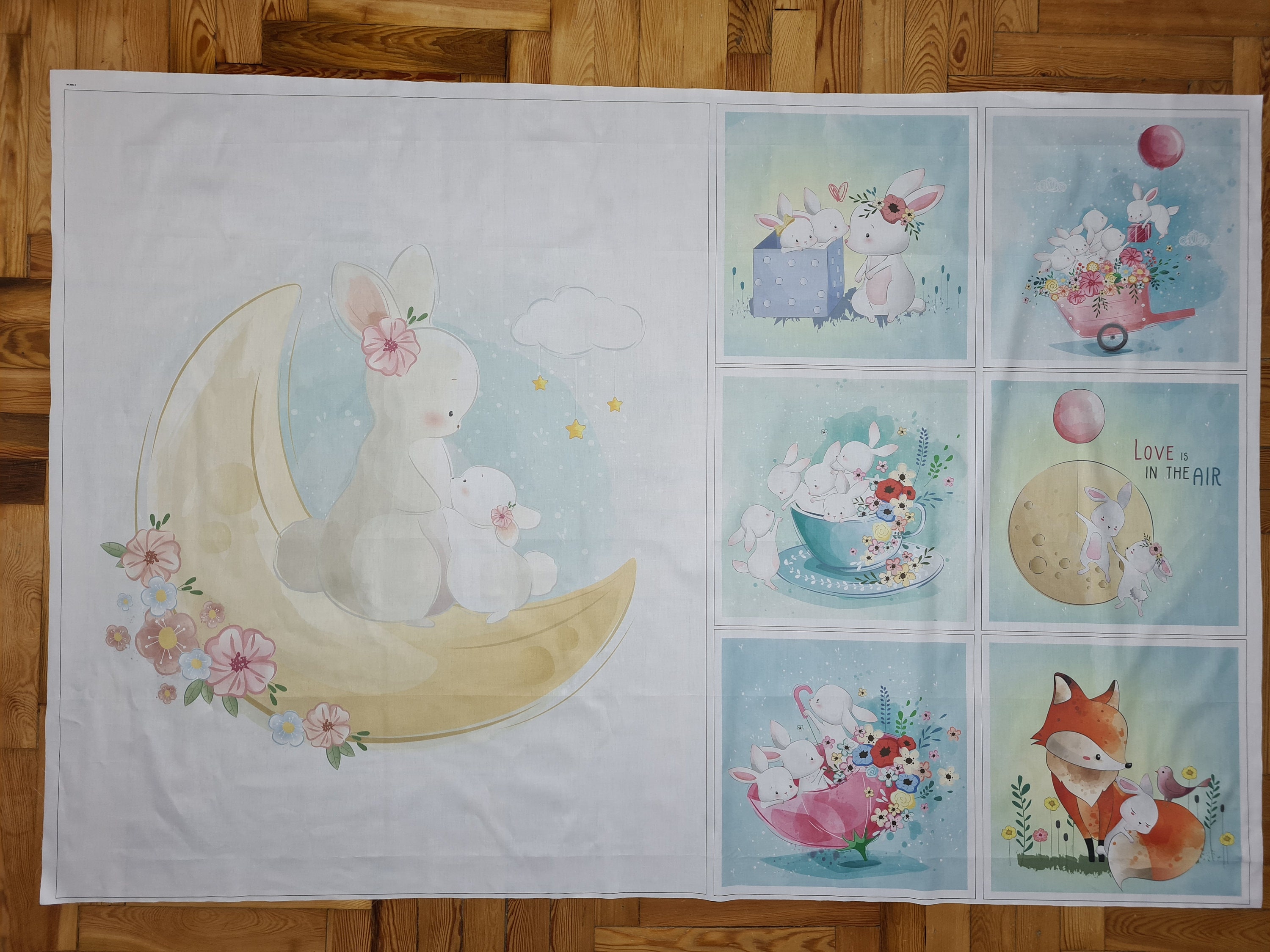 Baby Quilt Panel for Girl, Fabric Panel for Baby Quilt, Child Fabric ...