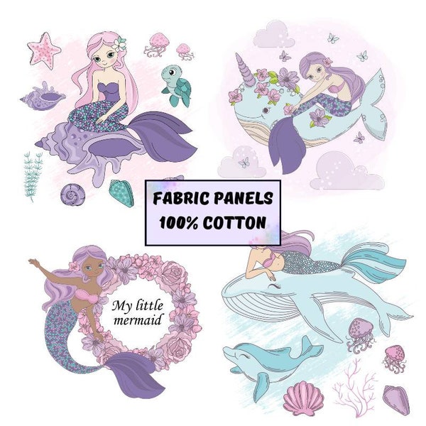 Little Mermaid Quilt Panel - Etsy