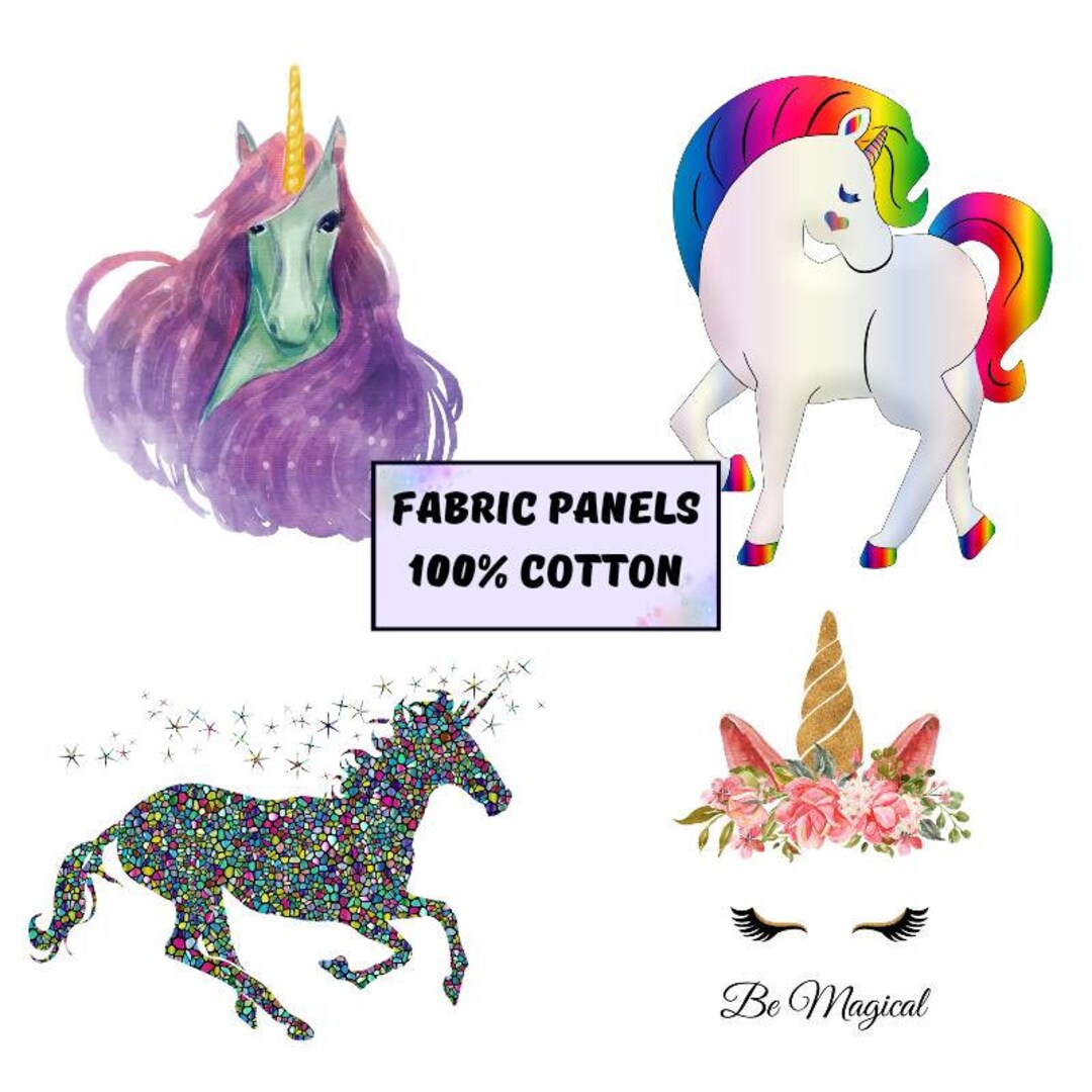 Unicorn Fabric Panels for Quilting, Unicorn Blanket Fabric, Unicorn ...