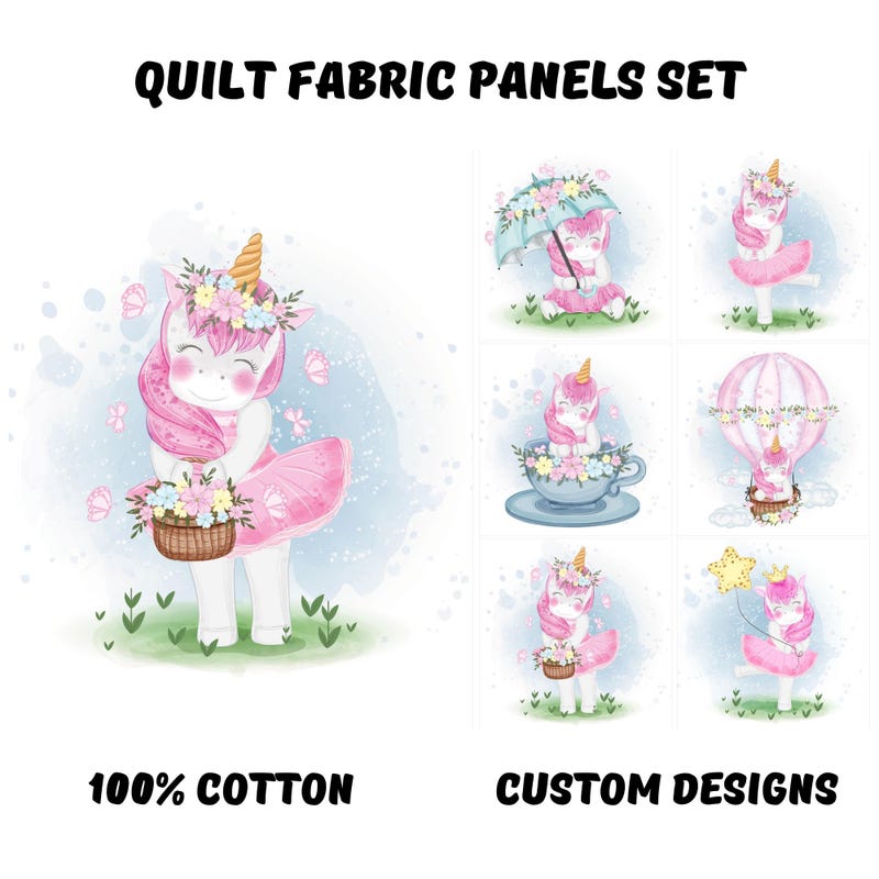 Unicorn Fabric Panel - Etsy