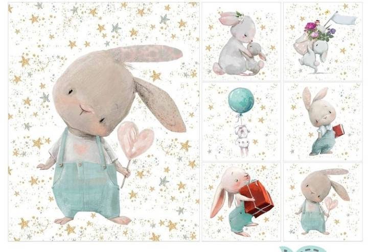 Stoff-Panels für Baby Quilts, Babydeckenstoff, Baby-Stoff-Panels zum ...