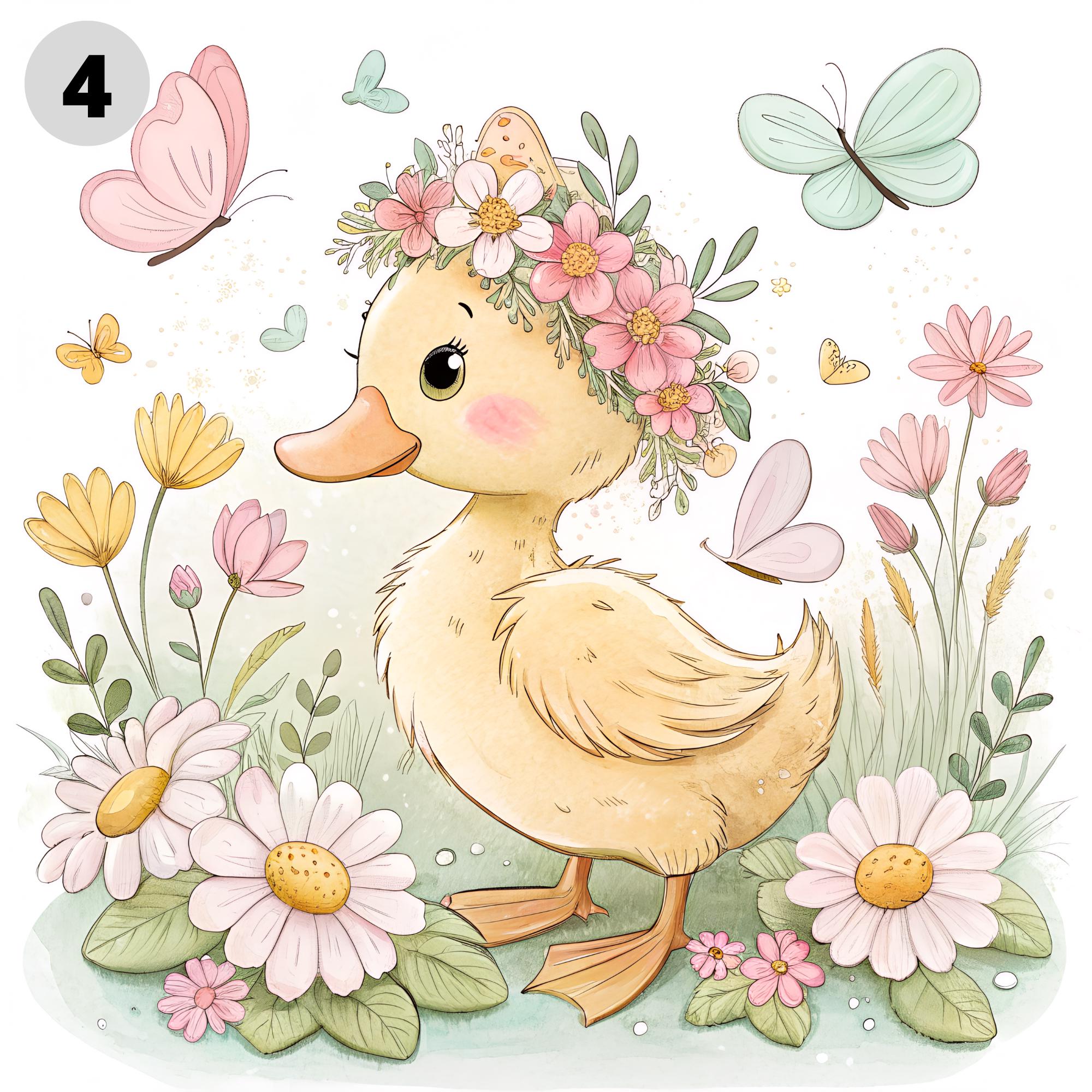 Cute Duck Fabric Panels for Quilting, Duck Lover Gift - Print Quilt ...