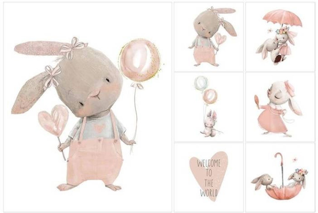 Baby Girl Cotton Fabric Panels for Quilting, Baby Quilt Panels Fabric ...