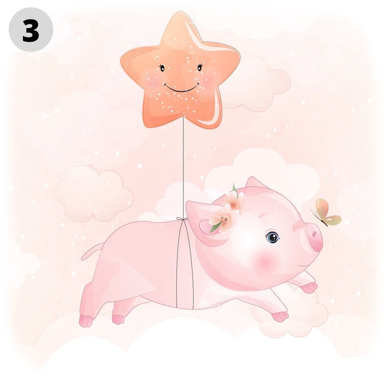 Pig Fabric Panel for Baby Quilts Cute Pig Decor Farm Animal - Etsy