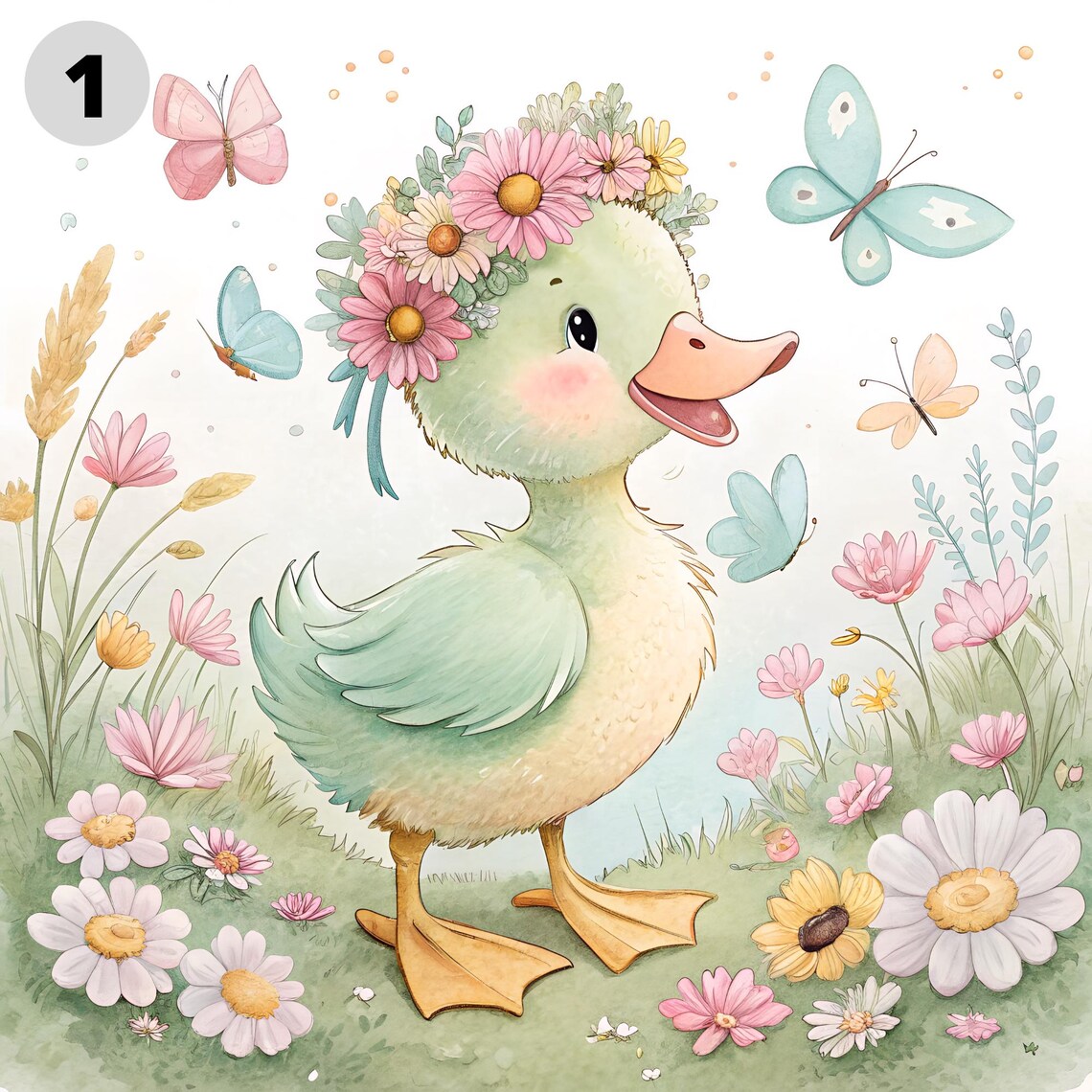 Cute Duck Fabric Panels for Quilting, Duck Lover Gift - Print Quilt ...