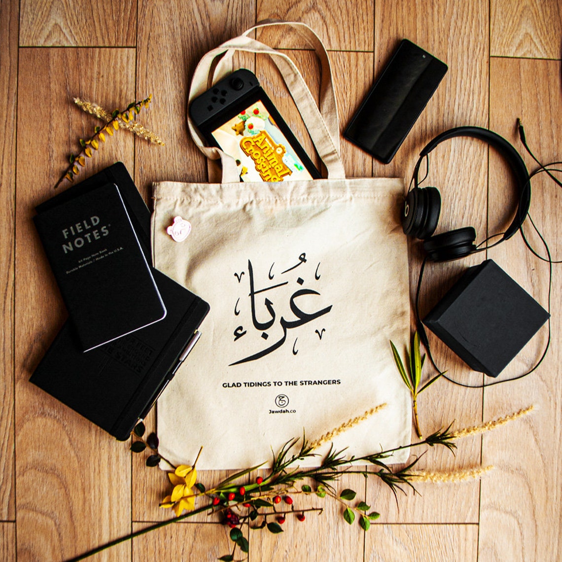 Arabic Calligraphy Canvas Tote Bag With Zipper for Women - Etsy