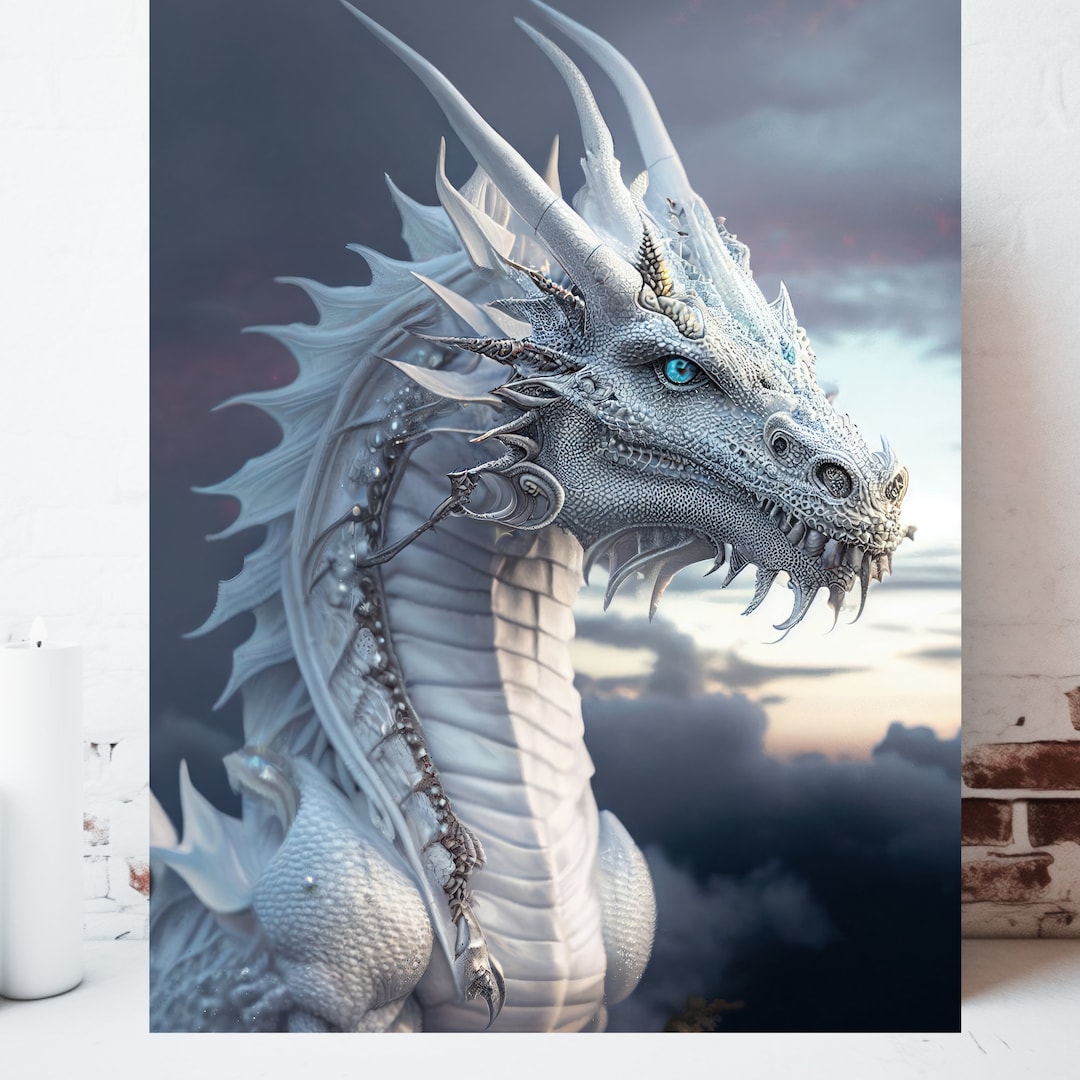 Dragon Canvas Wall Art, Wrapped Canvas, Whimsical Wall Art, Dragon ...