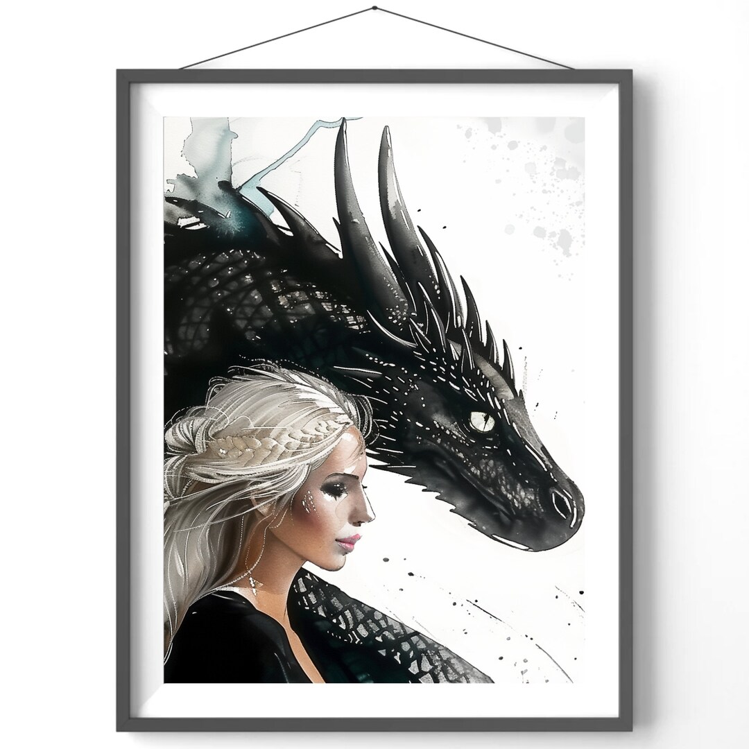 Dragon Art Poster: Fantasy Home Decor, Magical Artwork - Etsy