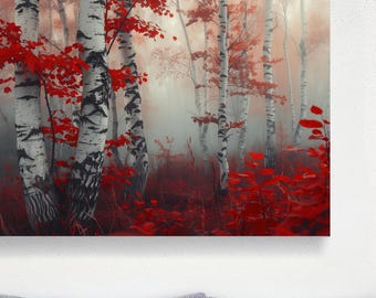 Colorful Birch Tree Forest Wall Art, Canvas Gallery Wraps, Perfect ...