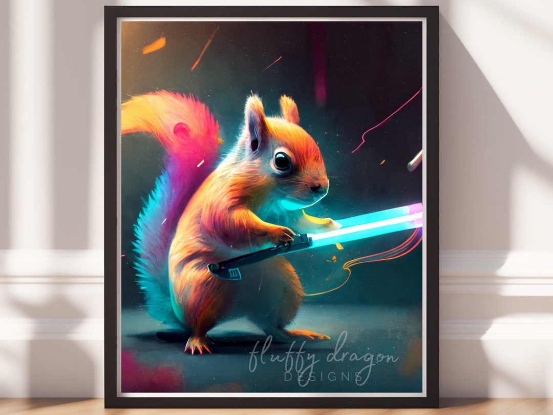 Digital Download Saber Squirrel, Digital Art, Game Art, Game Printable ...