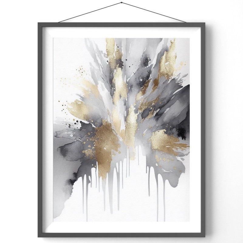 Gray Abstract Art - Etsy