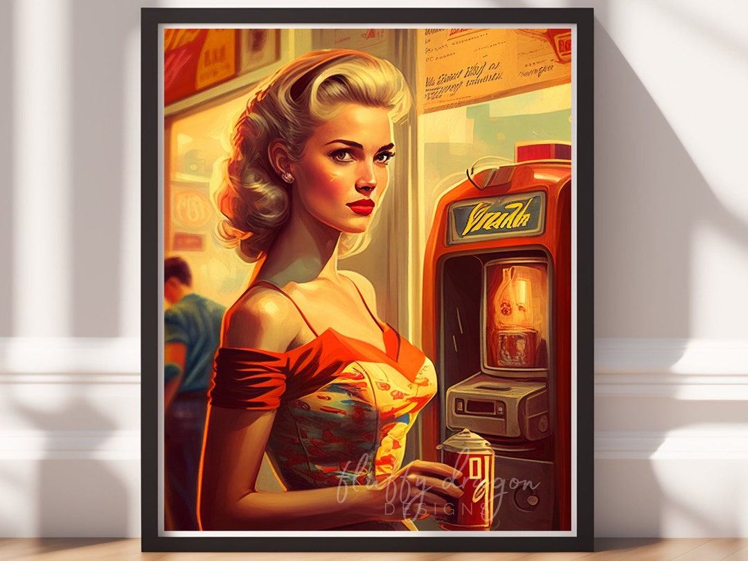 Digital Download Retro Art V7 Printable Digital Prints Wall Art Art Art ...