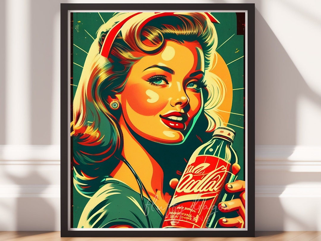 Digital Download | Retro Art V8 | Printable | Digital Prints Wall Art ...