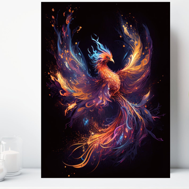 Phoenix Bird Art - Etsy