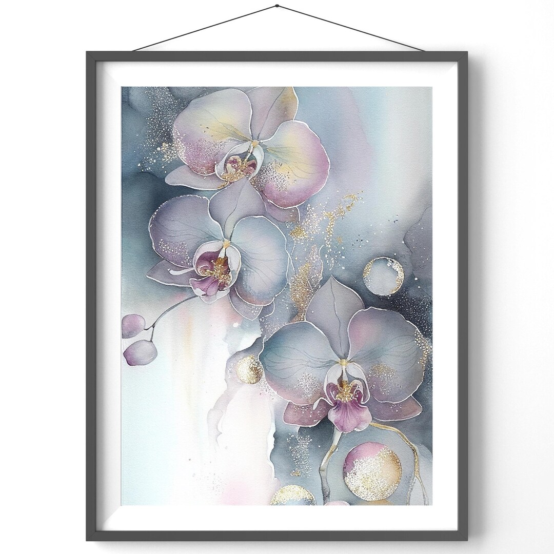 Orchid Flower Poster - Beautiful Botanical Wall Art Print, Home Decor ...