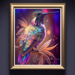 Hummingbird Print | Whimsical Decor & Magical Wall Art | Ethereal ...