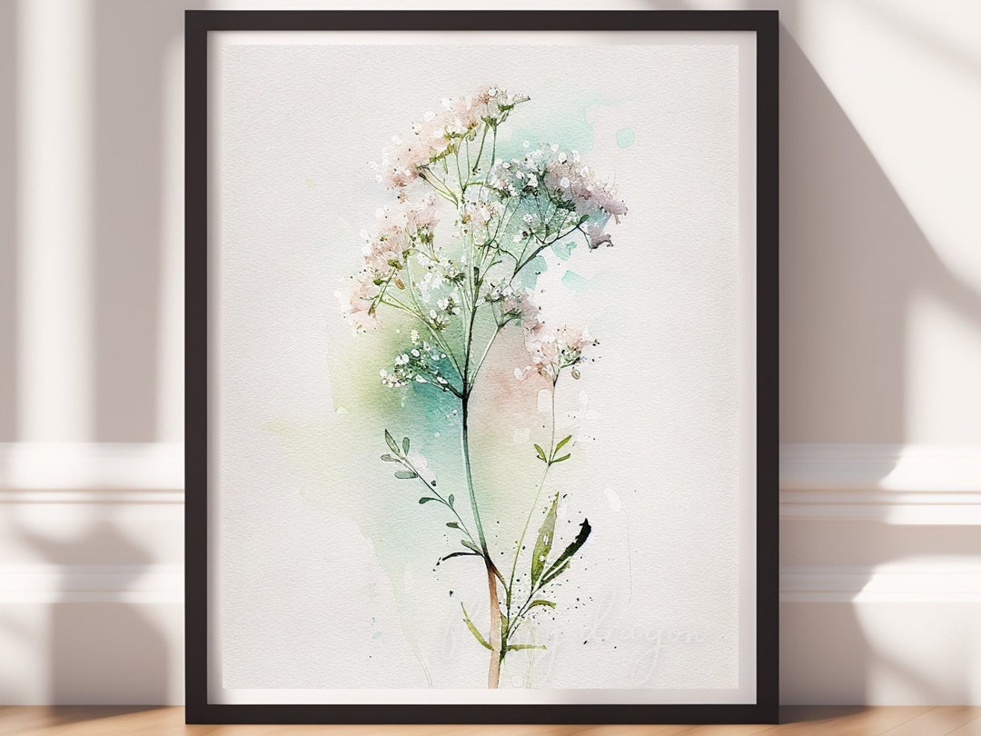 Watercolor Flowers V2, Digital Download, Floral Wall Art, Instant Print ...