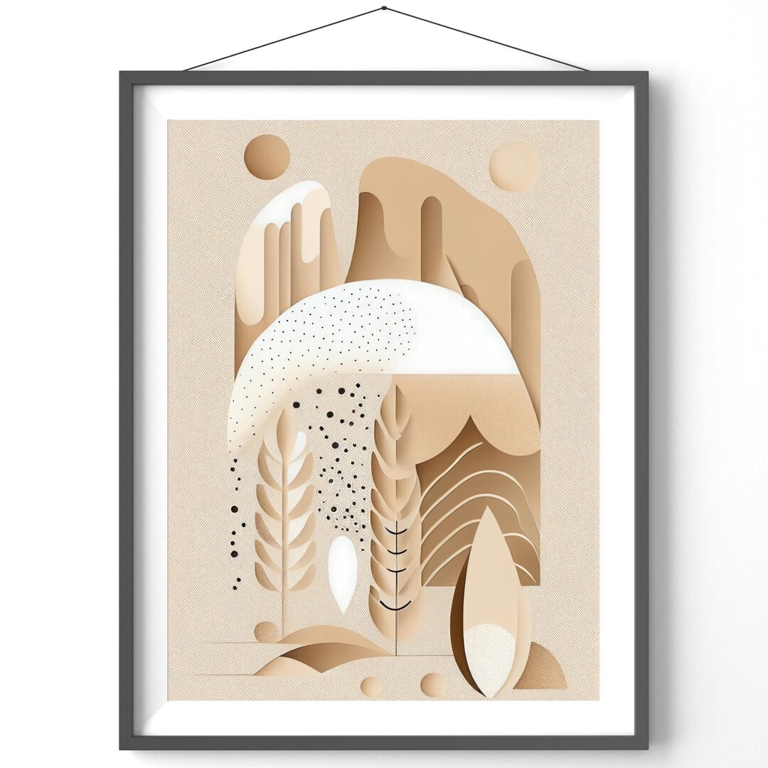 Boho Abstract Poster, Matte Vertical Posters, Minimalist Wall Art ...