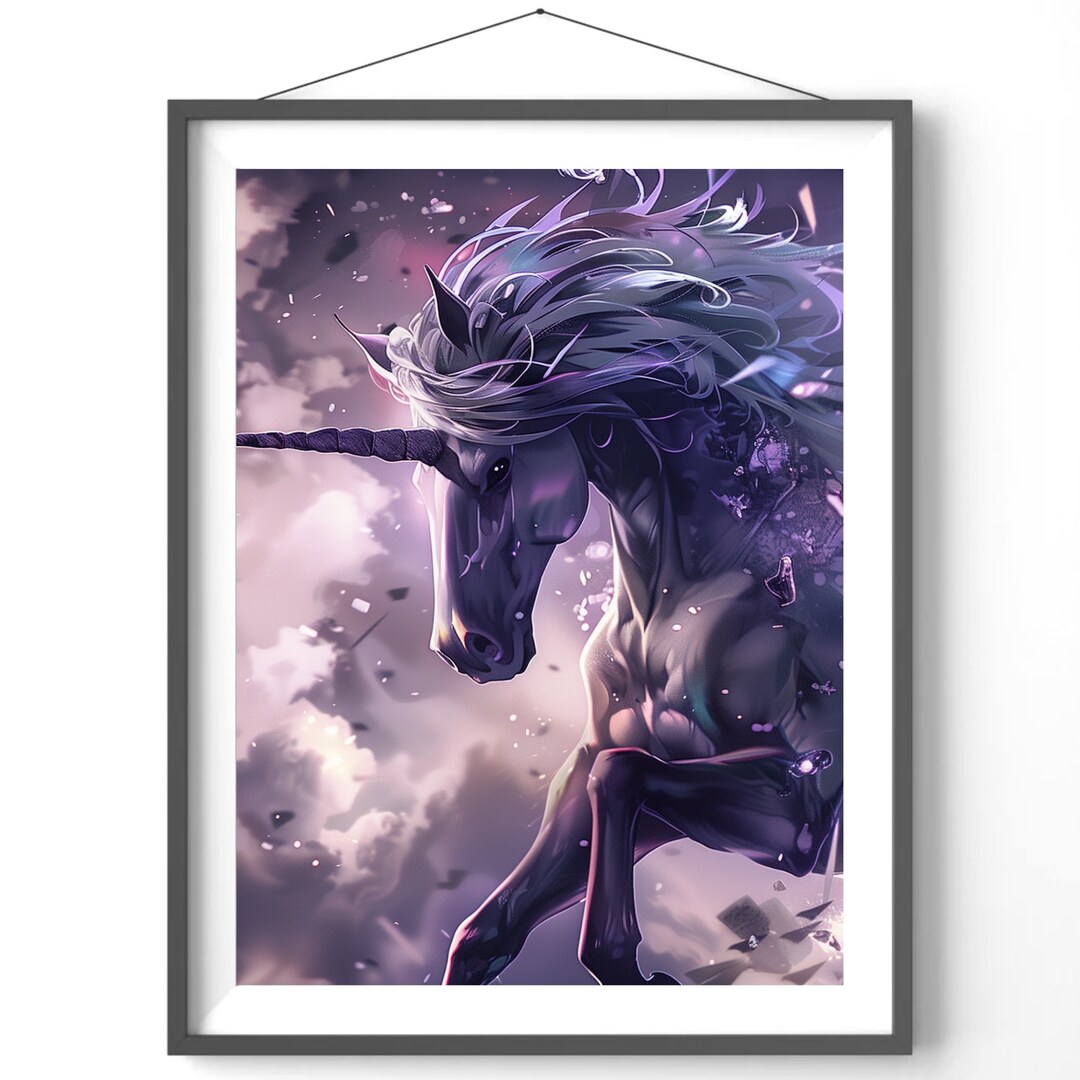 Unicorn Poster: Fantasy Wall Art for Kids Nursery - Etsy
