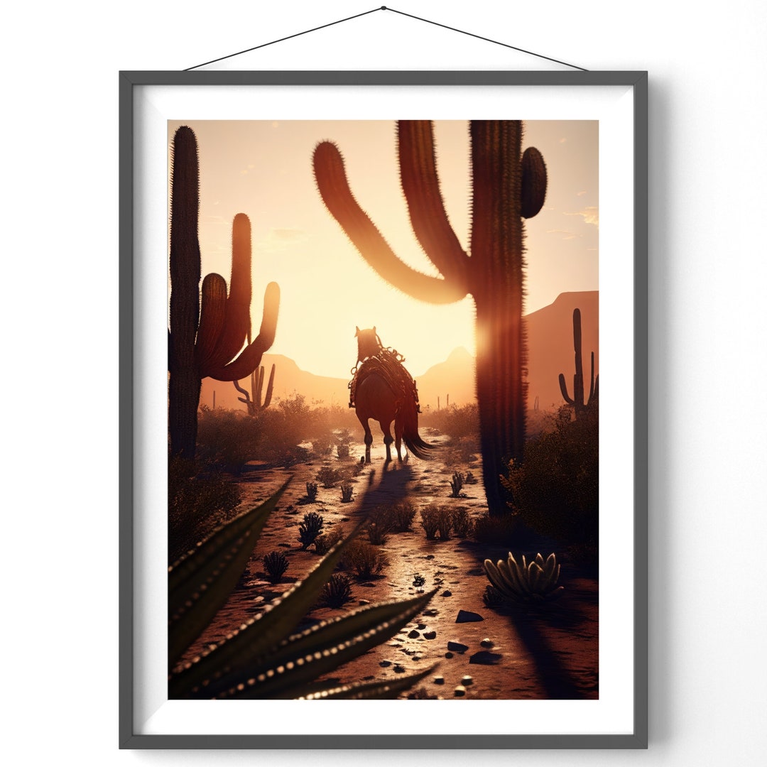 Country Western Poster | Cowboy Wall Art | Matte Vertical Print | Wild ...