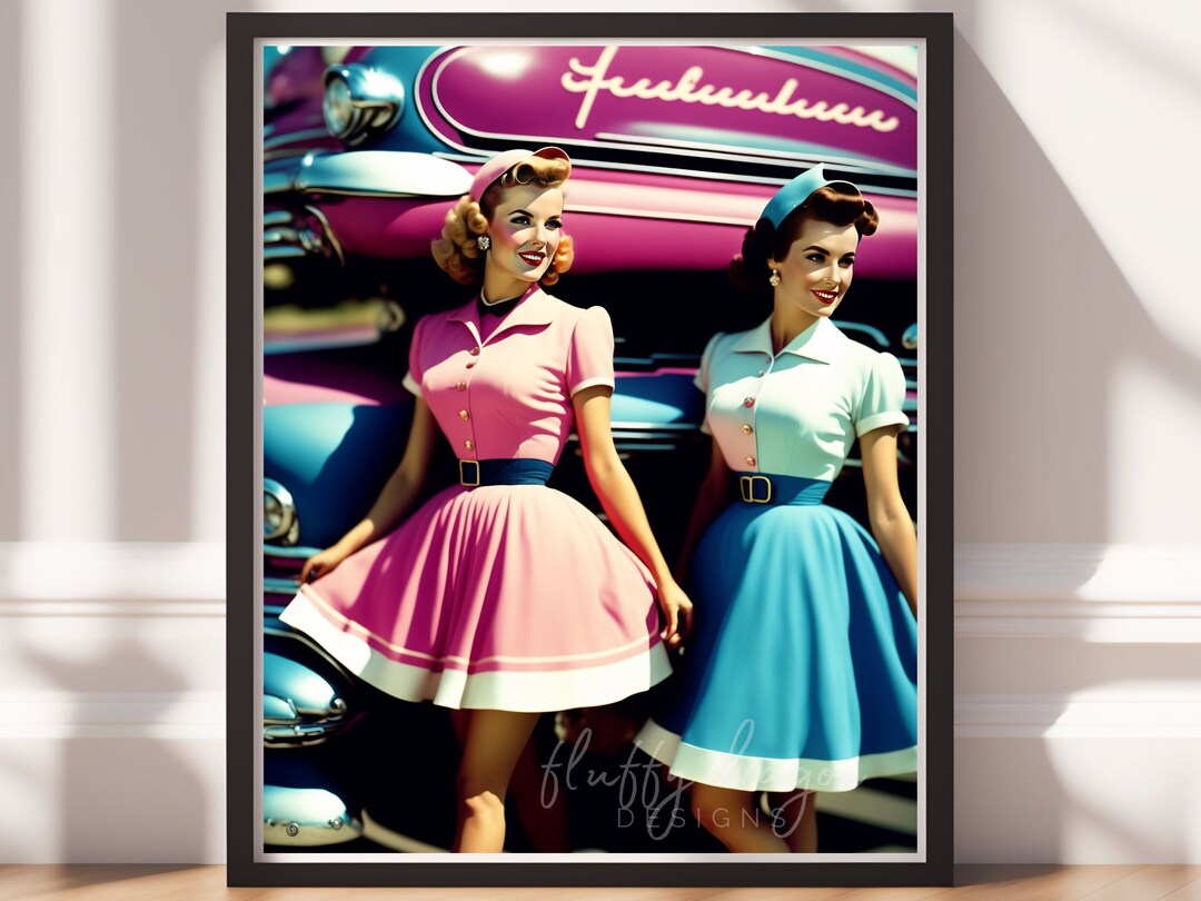 Digital Download Retro Art V10 Printable Digital Prints Wall Art Art ...