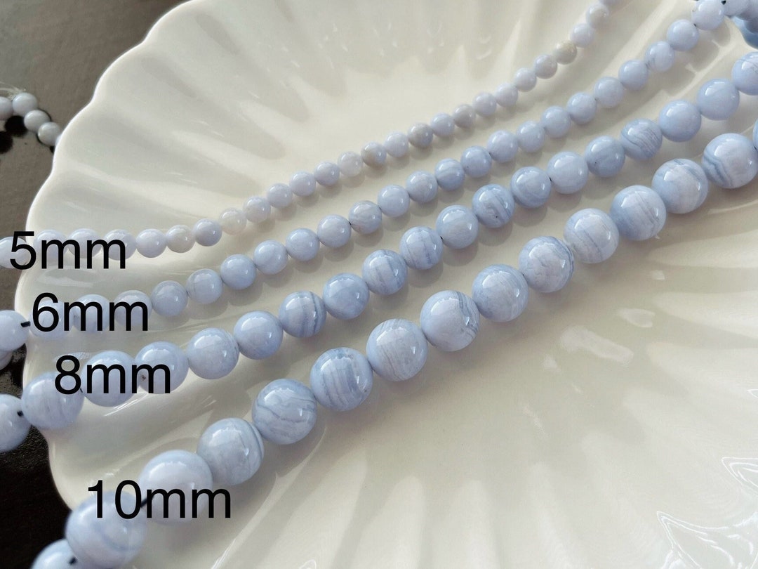 Blue Lace Agate Beads, 8mm, 10mm, 6mm, 5mm, Natural Blue Lace Agate ...