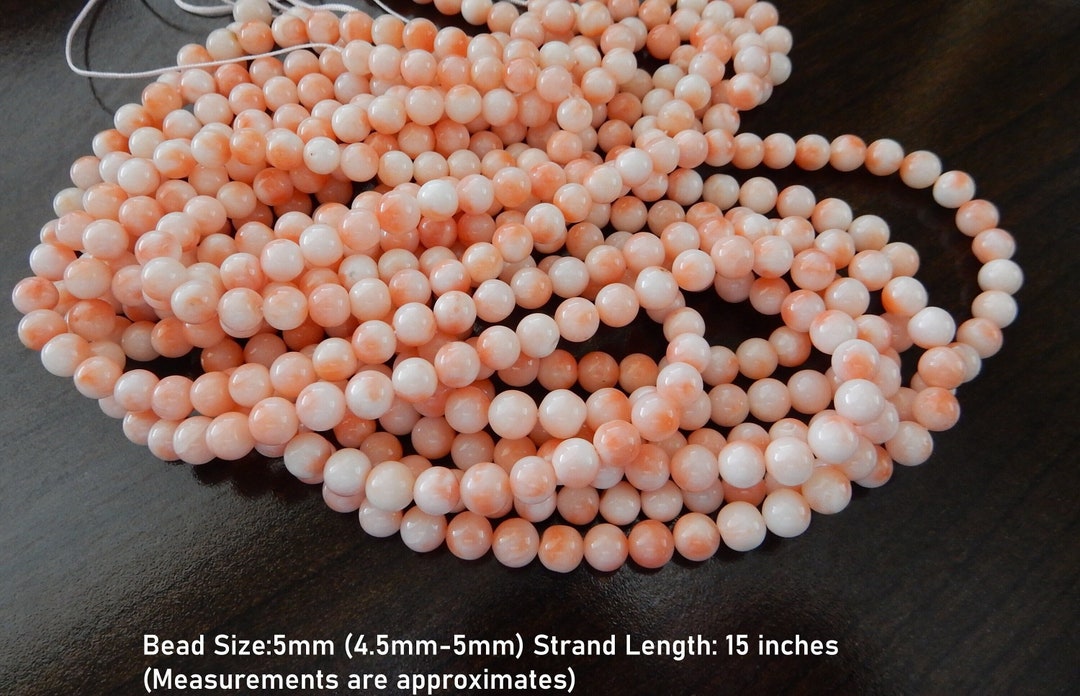 Angel Skin Coral Beads, 2mm 2.5mm 3mm 3.5mm 4mm 5mm 6mm 6.5mm, Loose ...
