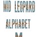 Tri Color Leopard Alphabet Gold, Dusty Blue, Tan - Etsy
