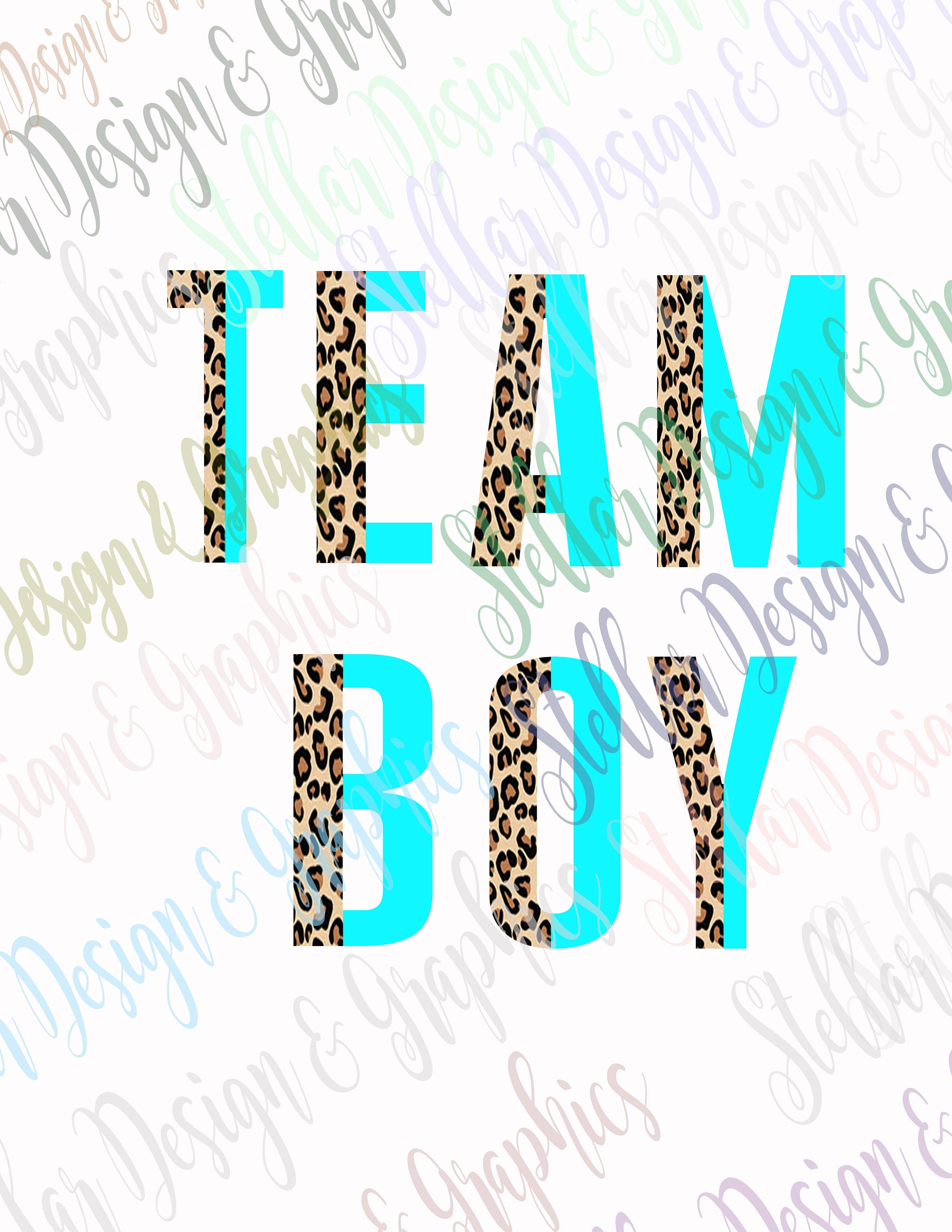 Neon Blue Team Boy Gender Reveal Party PNG - Etsy